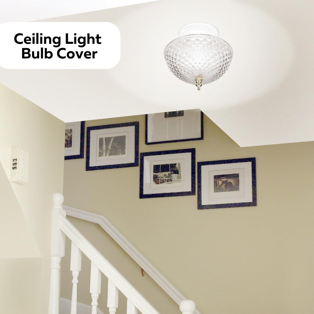 Evelots Clip On Shade for Ceiling Light Bulb or Lamp-4 Pack-Antique-Diamond Cut-Acrylic