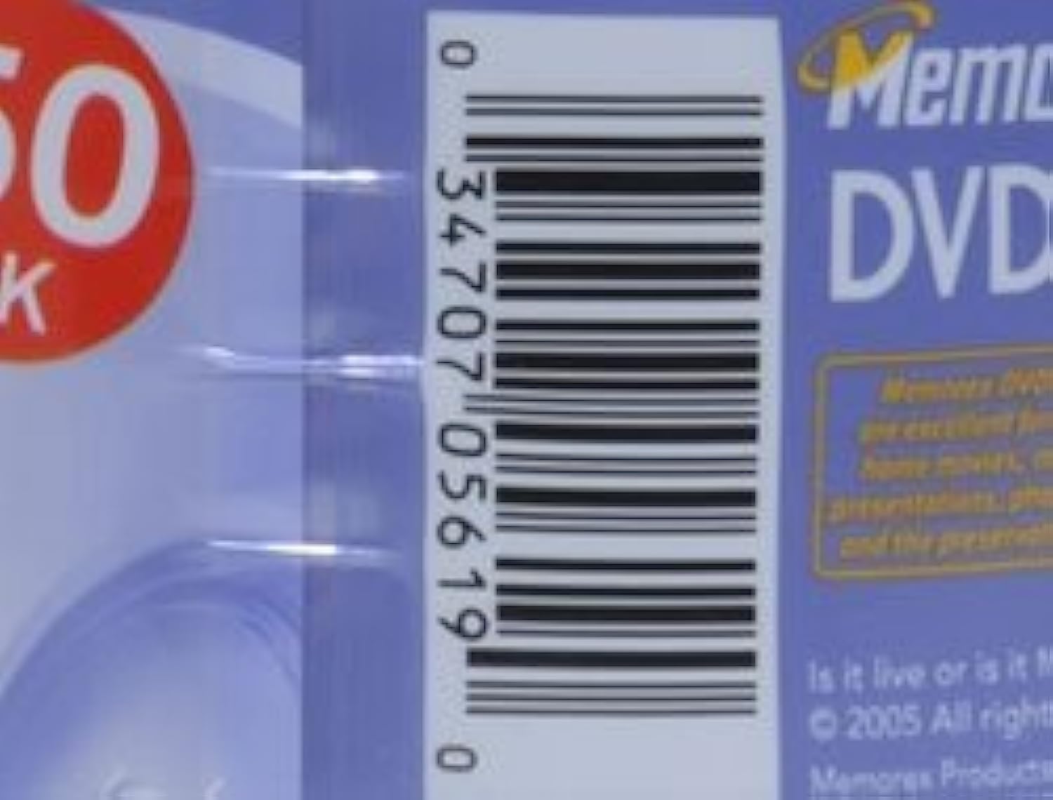 Memorex DVD+R 16x 4.7GB 50 Pack Spindle