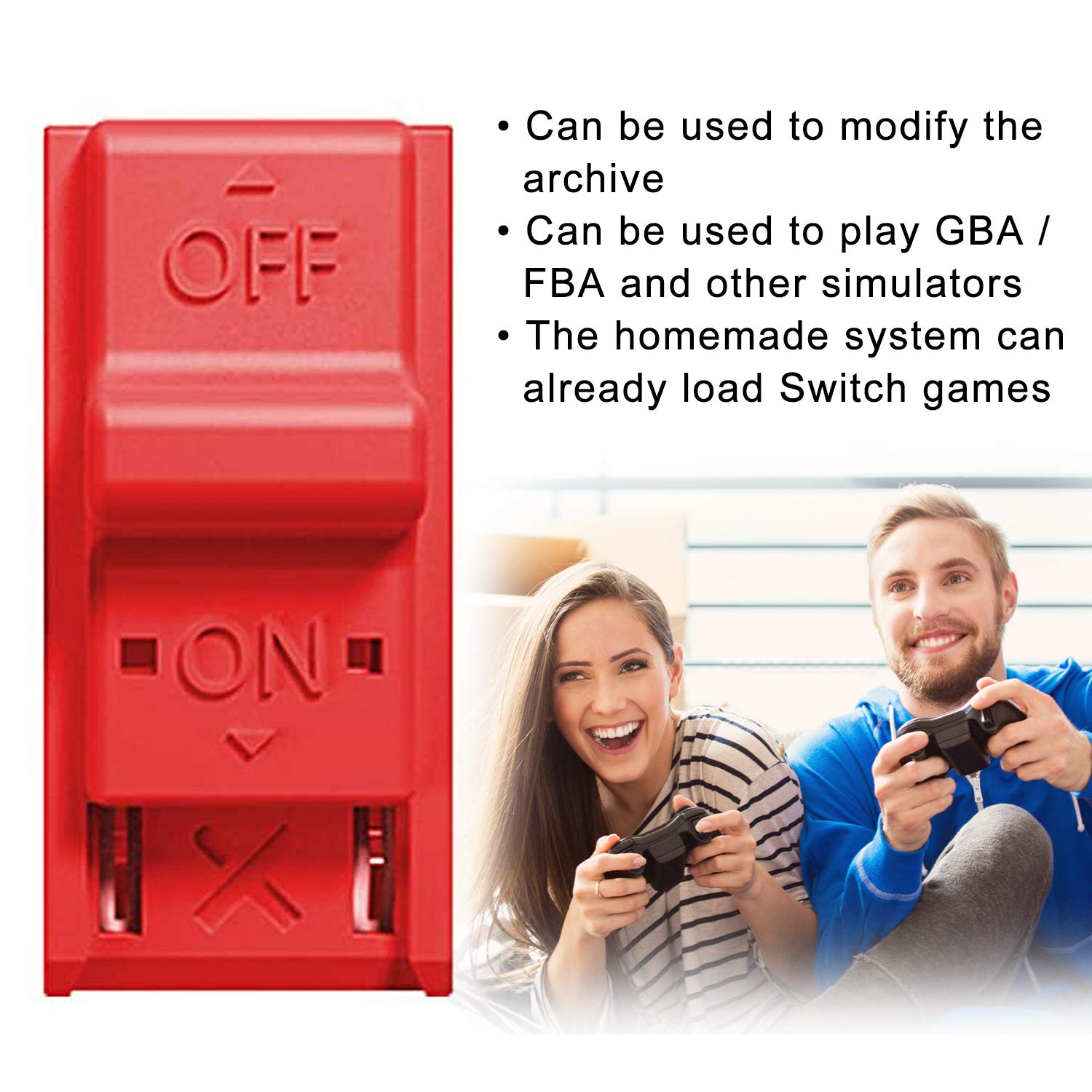RCM Jig, RCM Clip Tool Short Connector for N-Switch Joycon Jig Dongle for NS Recovery Mode, Used to Modify the Archive, Play the Simulator(Red)
