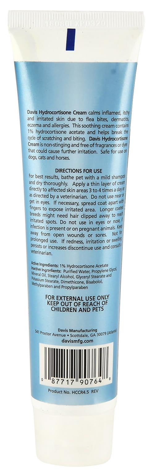 Davis Hydrocortisone Cream 1%, 4.5 oz