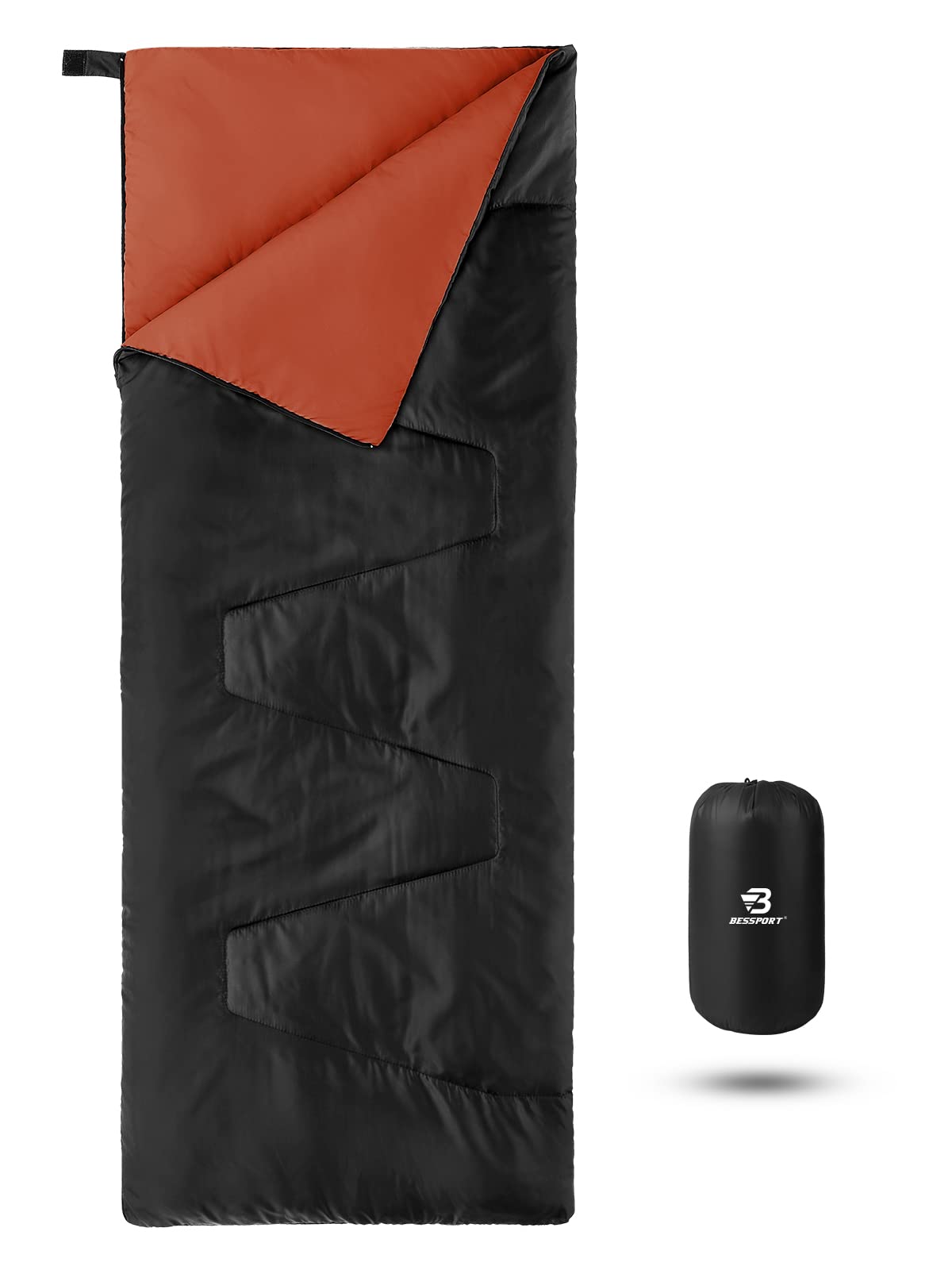 Bessport 1-2 Person Sleeping Bag, Water Repellent Camping Sleeping Bag 3 Season Warm & Cold Weather for Adults, for Hiking, Backpacking
