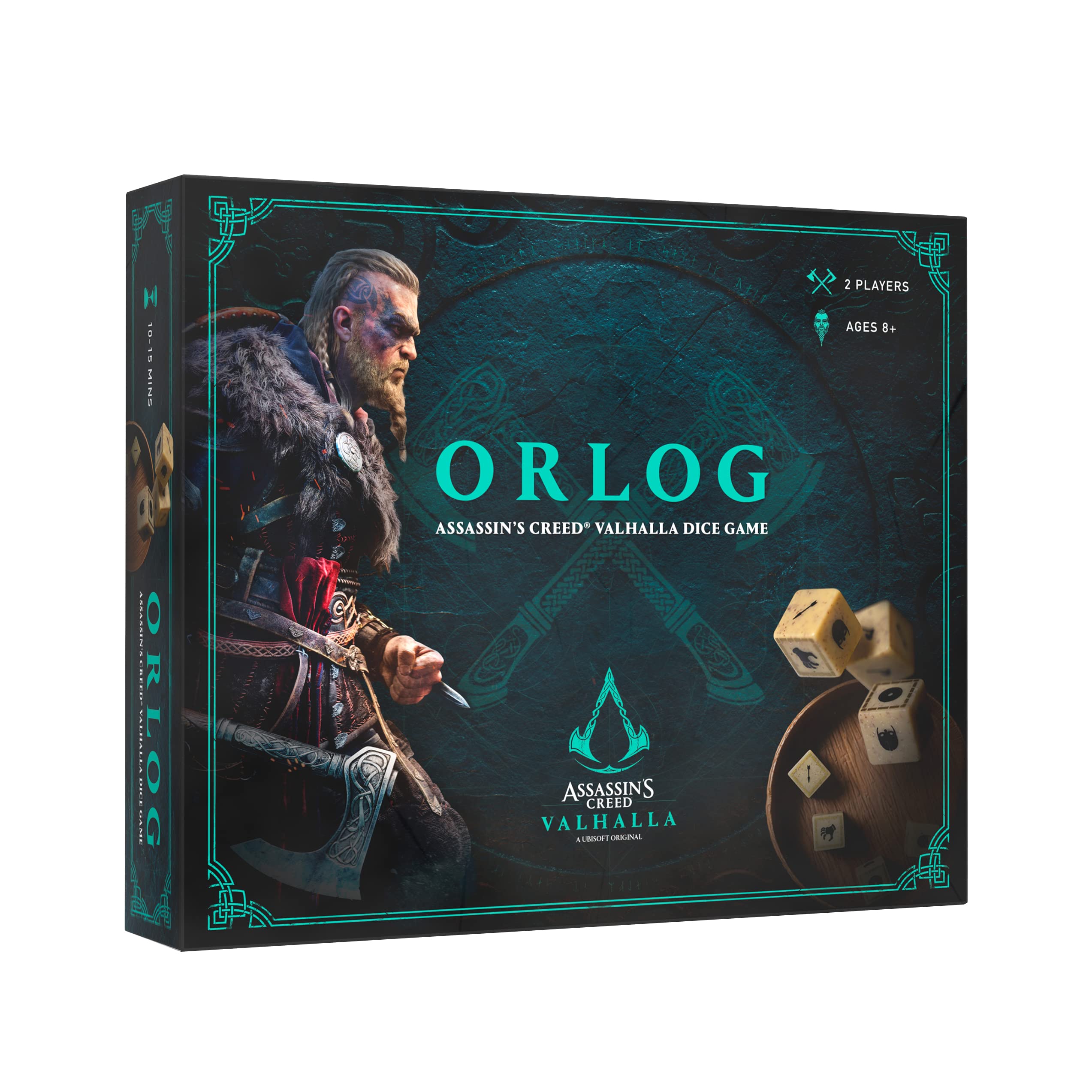 Orlog - Board Game for 2 Players - Assassin's Creed Valhalla Dice Game - French/English