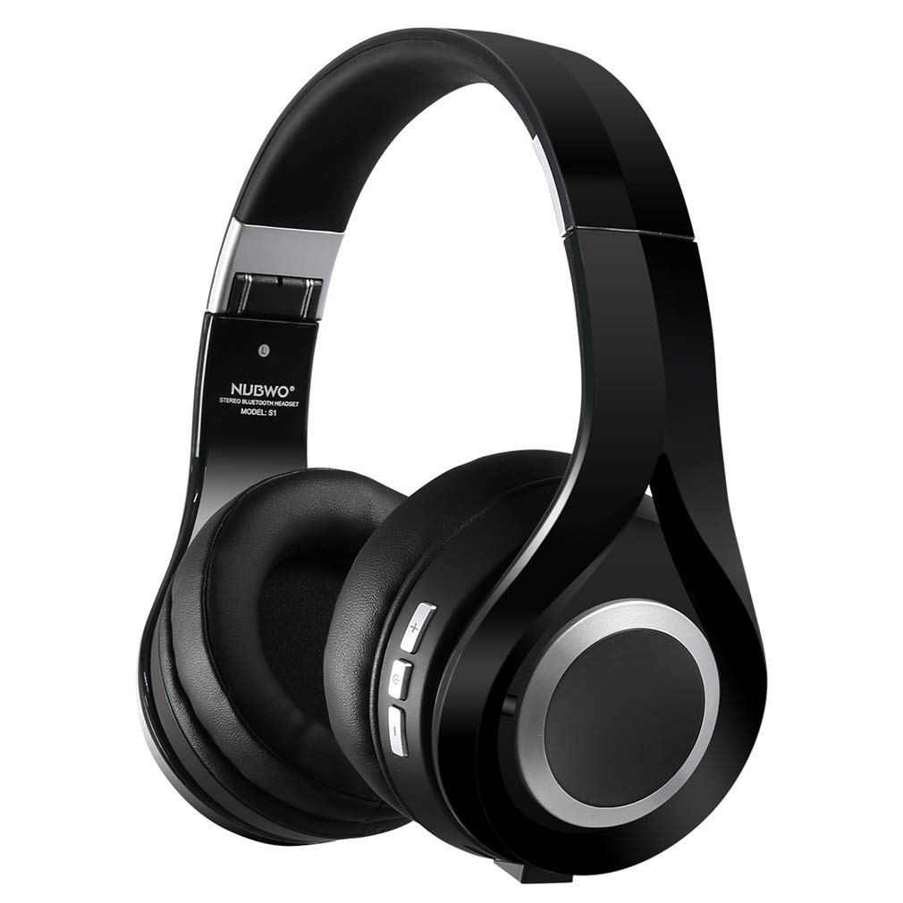 Bluetooth Headphones Over Ear Wireless Bluetooth Headphones Stereo Foldable Headphones with Mic 16H Play Time Deep Bass Earphones for PC/Cell Phones/TV,Gold