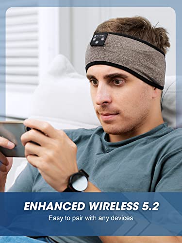 Fulext Sleep-Headphones-Bluetooth-Sleeping-Headband - Sleeping Headphones for Side Sleeper, Elastic Music Band Cozy ASMR Wireless Eye Mask Valentines Day Gifts for Her Him Wife Husband Women Men