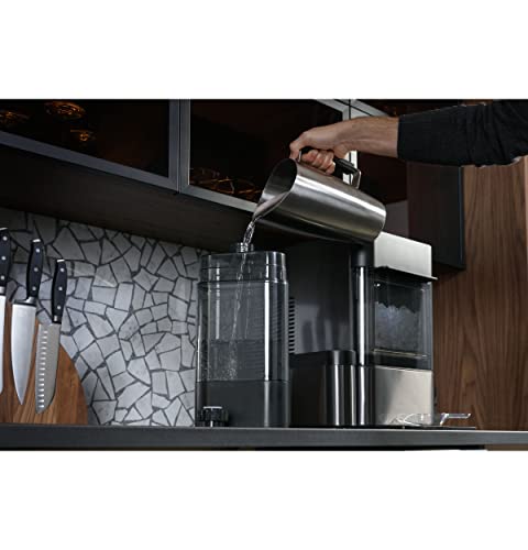 GE Profile Opal | Side Tank for 2.0 Opal Nugget Ice Maker | Easy Attachment to Opal Ice Machine | 0.75-Gallon Tank | Allows for 3X More Ice Before Refill | Black Stainless, P4AAKASBRTD