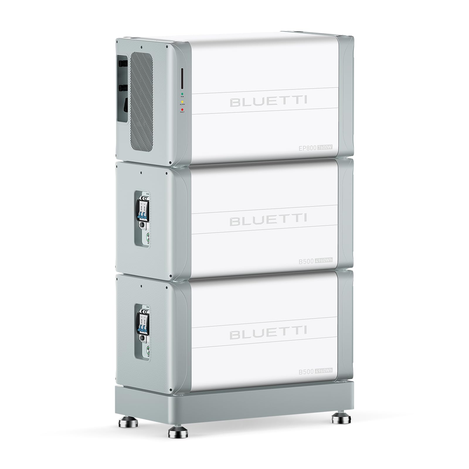 BLUETTI Home Energy Storage System EP800&2 B500 Expansion Battery with 7600W Inverter, 9.9KWh LiFePO4 Battery Backup, 120V/240V Dual Voltage Modular Power System for Home Backup, Off-Grid, Emergency