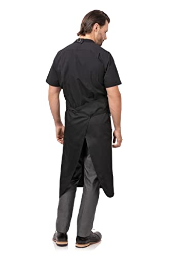 Chef Works Unisex Brio Chef Apron, Black, One Size