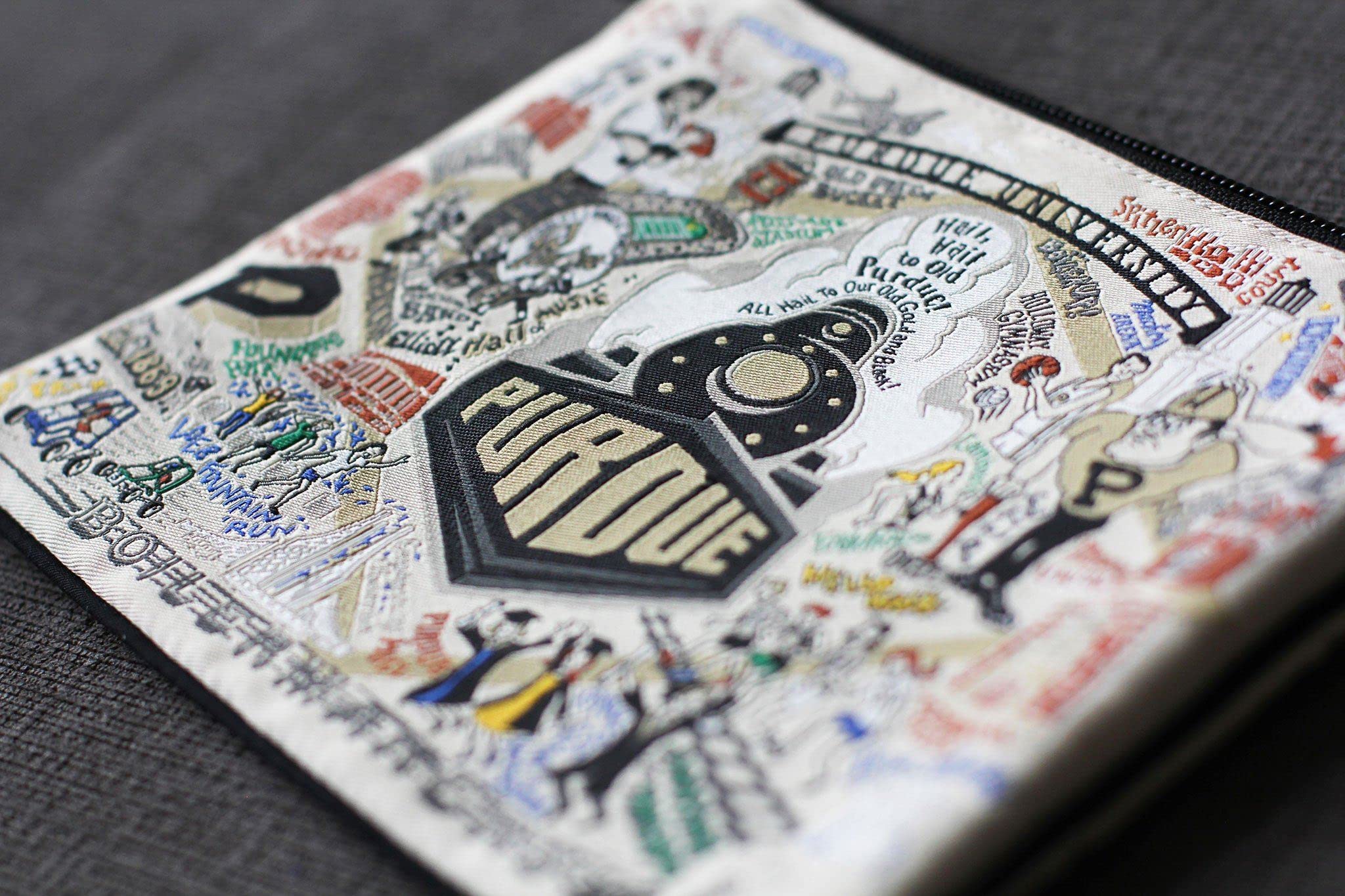 Catstudio Collegiate Zipper Pouch, Purdue University Travel Toiletry Bag, Ideal Gift for College Students or Alumni, Makeup Bag, Dog Treat Pouch, or Travel Purse Pouch