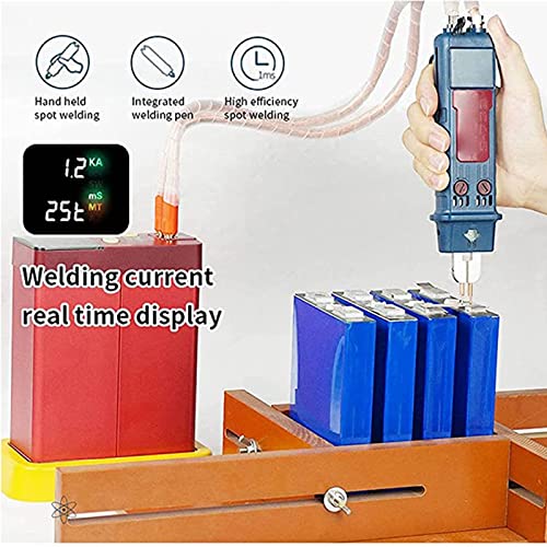 CHUNTIANMEI Handheld Battery Spot Welder with LCD Screen,100~240V Battery Spot Welder and Soldering Station Portable Pulse Welding Machine for Battery Pack 18650 Lithium Batteries