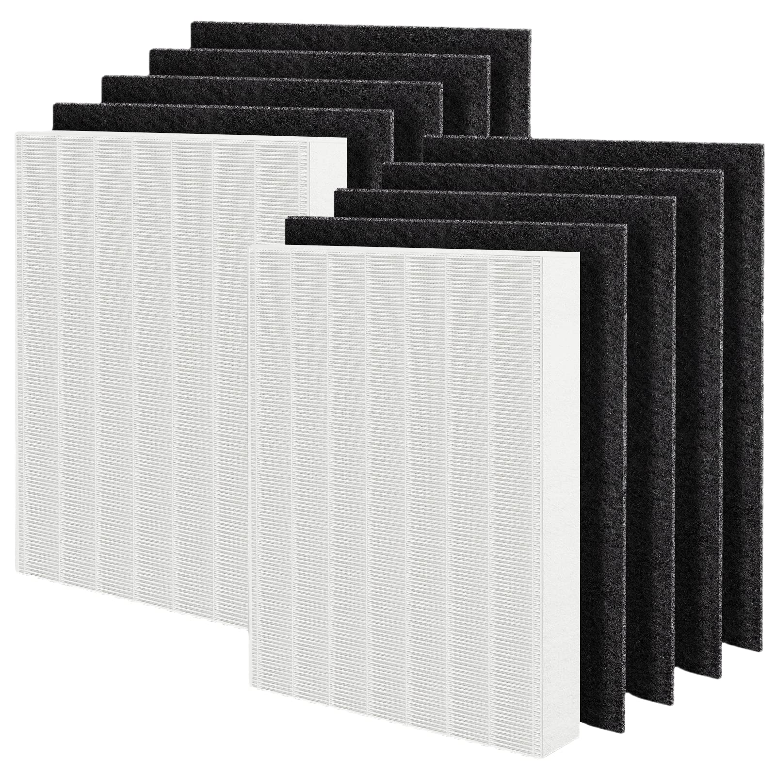 MESTICA 115115 Replacement Filter A for Winix Air Purifier C535, 5300-2, P300, 5300, WAC5500, 6300, 2 Size 21 True HEPA Filter + 8 Activated Carbon Pre-Filters