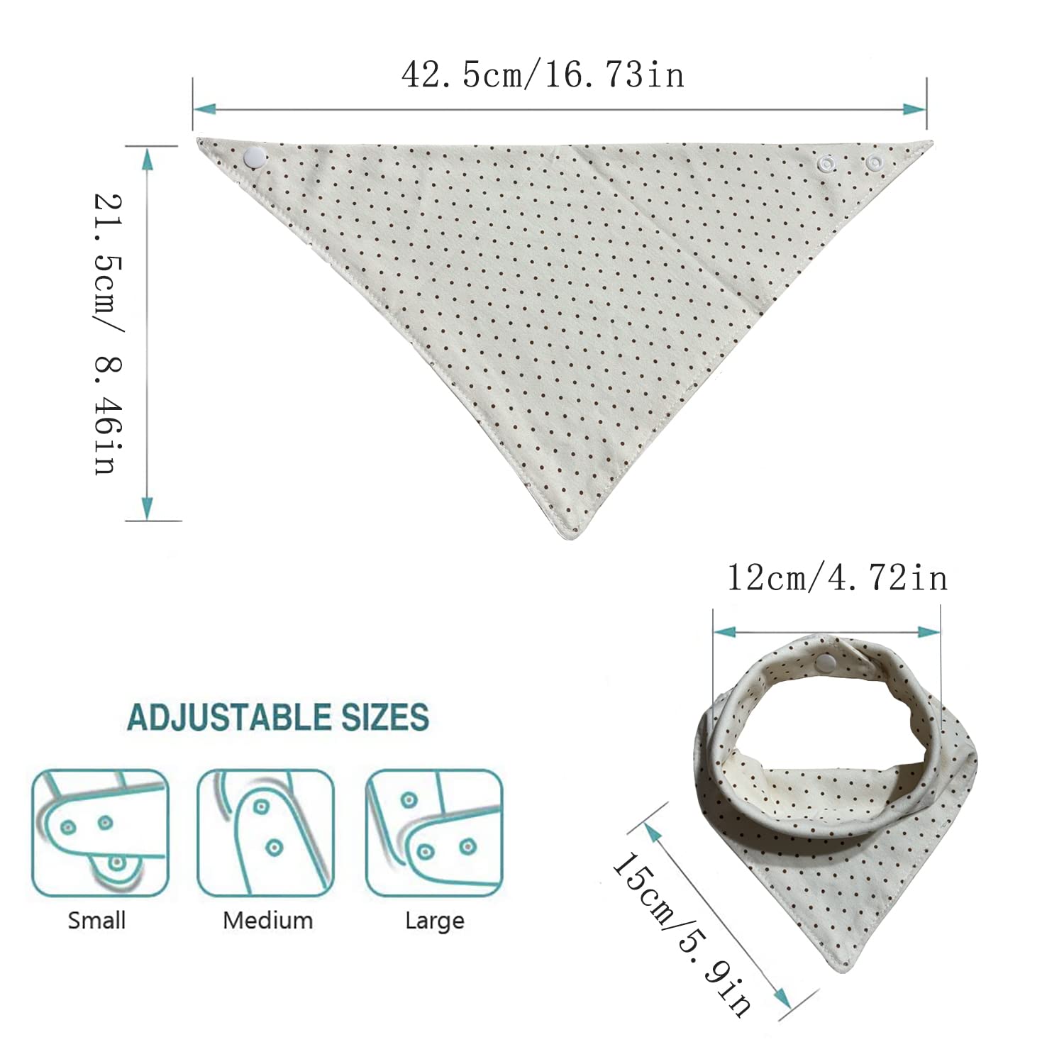 Knindnn Baby Bandana Drool Bibs,5 Pack Soft and Absorbent Baby Drool Bibs