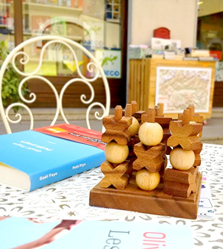 Logica Puzzles Art. Tic-Tac-Toe 3D - Board Game in Fine Wood - Strategy Game for 2 Players - New 3D Strategies