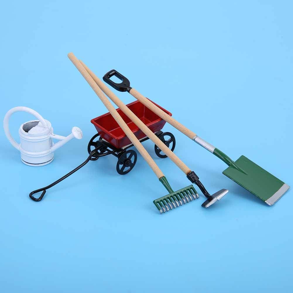 Miniature Gardening Box Farming Tools 1/12 Model Doll House Garden Decor Accessories