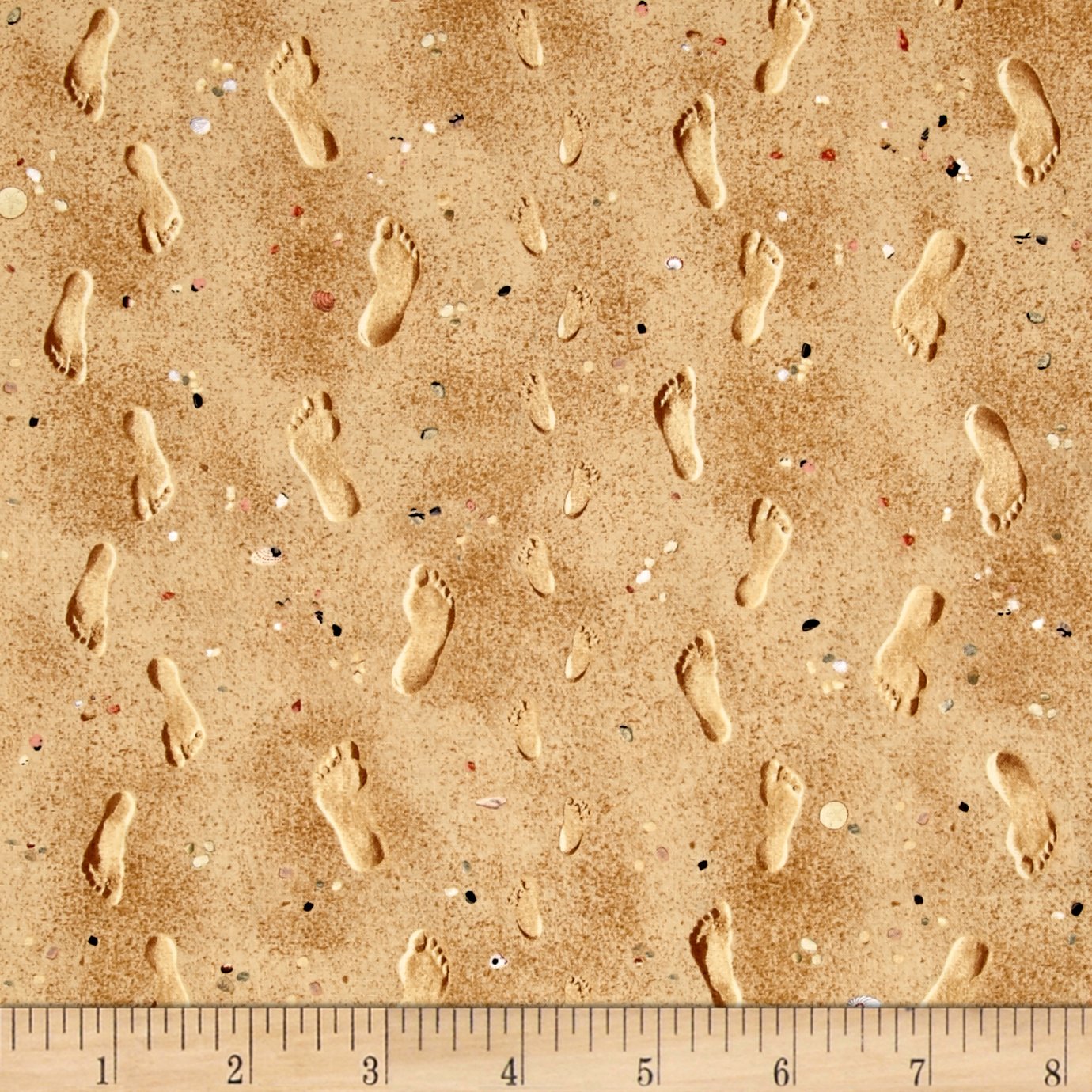 Elizabeth's Studio Beach Kids Quilt Fabric, Sand, Quilt Fabric By The Yard