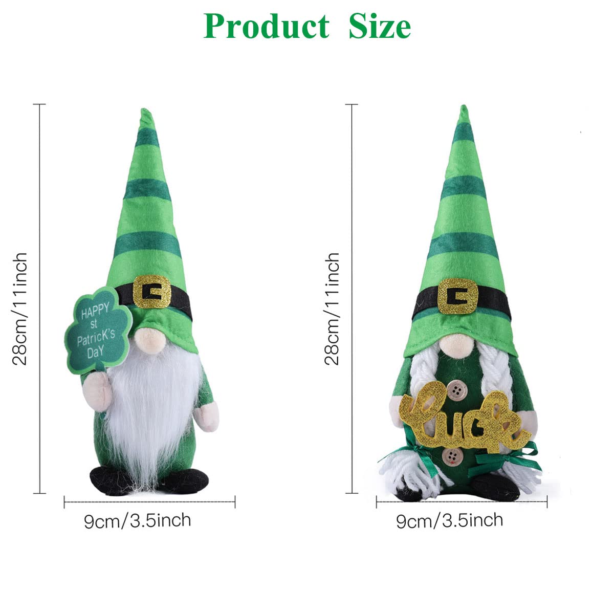 MEUPEHO St Patricks Day Gnomes Plush Cute Mr and Mrs Scandinavian Tomte Doll St Patricks Day Gifts for St Patricks Day Decor