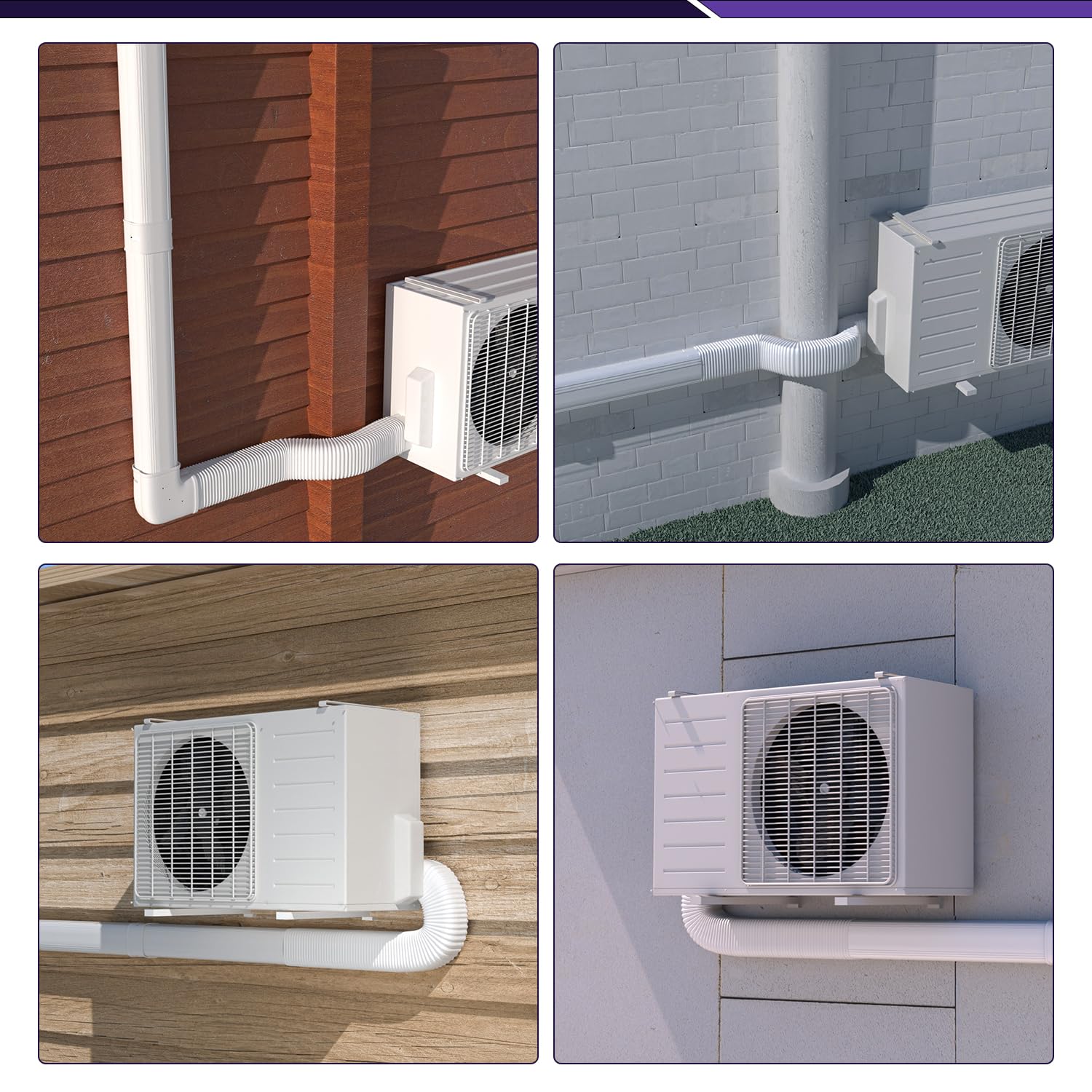 Cestluck 3'' Width Flexible Duct, Mini Split Line Set Cover Accessories for Mini Split AC & Central AC