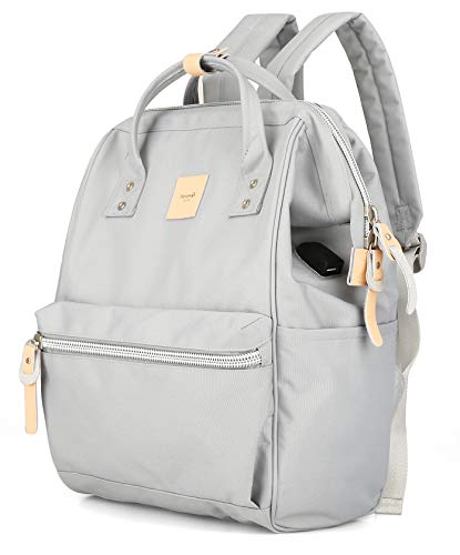 himawari Laptop Backpack for Women&Men Travel Backpack With USB Charging Port Large Business Bag Water Resistant College Bag Computer Bag Doctor Bag(1881-Grey)