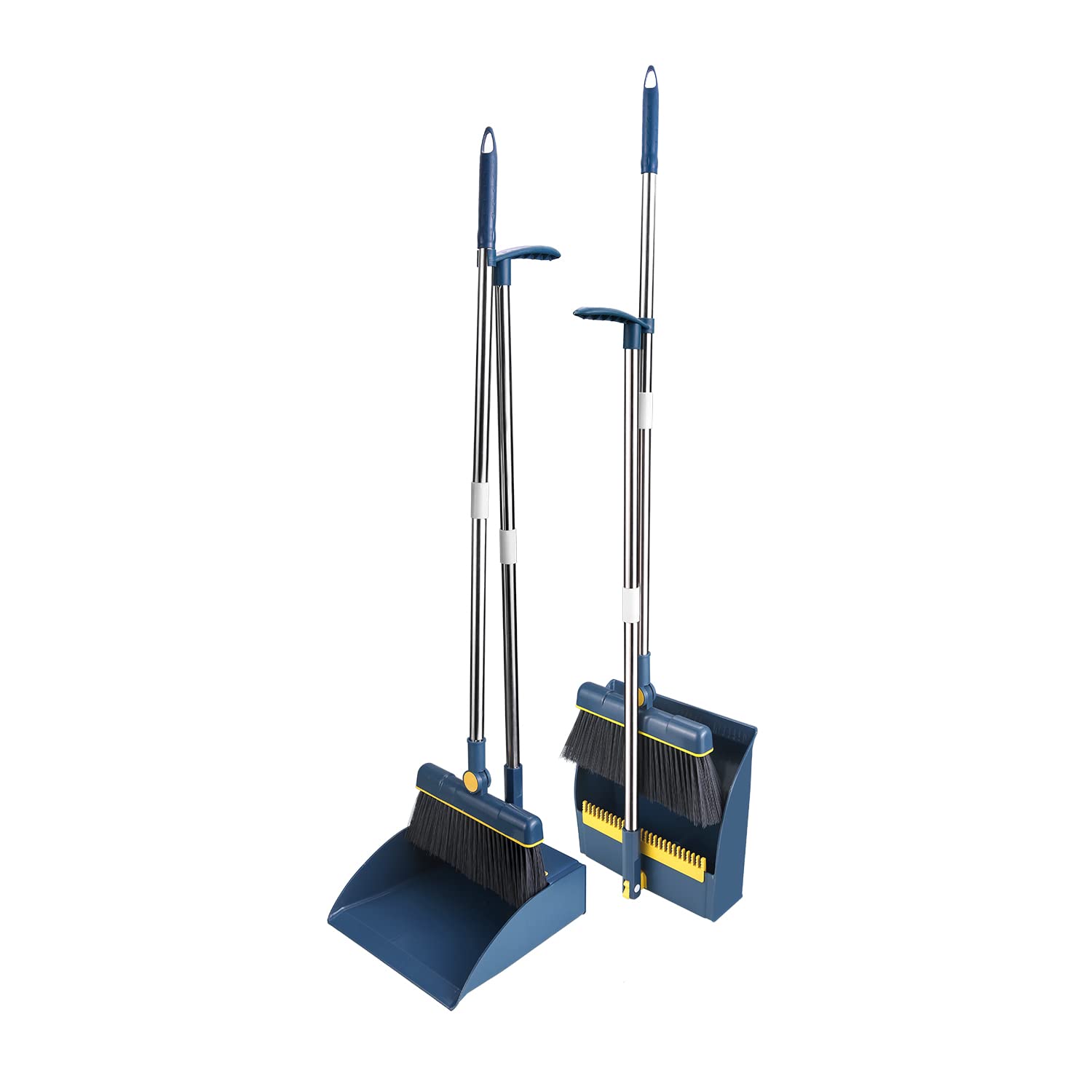 Broom and Dustpan Set for Home,Dustpan and Broom Set with 33 inch Long Handle for Home Kitchen Room Office Lobby Floor Use Upright Stand Up Broom and Dustpan Set for Home