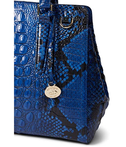 BRAHMIN Ombre Melbourne Small Finley Satchel Blue Viper One Size