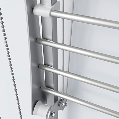 foxydry Wall Plus, Wall Mounted Drying Rack, Wall Clothesline, Laundry Drying Rack Foldable and Suspended Clothesline in Aluminium and Steel 152x52x137cm / 59.84x20.48x54 in (150 cm)