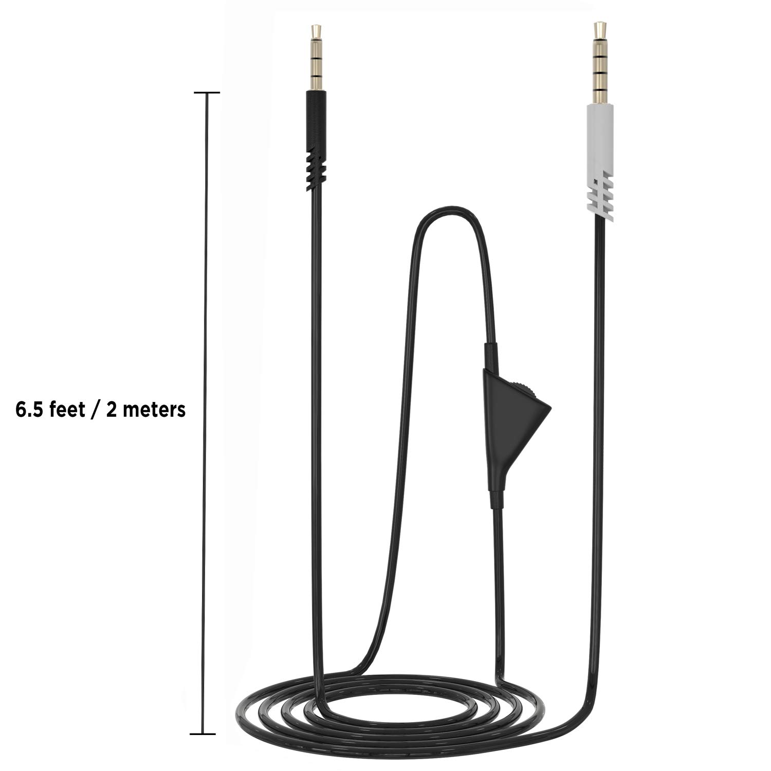Replacement Astro A10 Cord Cable with Volume Control - Works with Astro A40, A40TR Gaming Headset Cable - Audio Gaming A10 Headset Cable Fits Xbox One, PS4, PC, Most Smartphones (6.5 Feet/2.0 M)