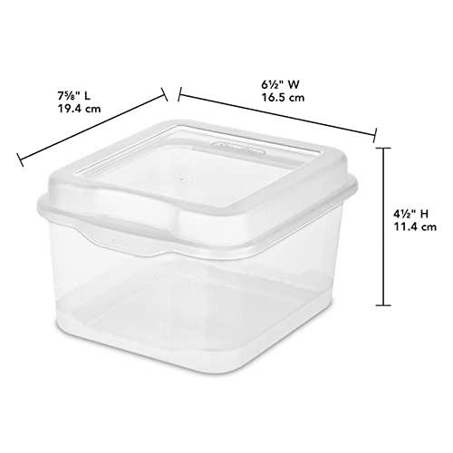 Sterilite 18038612 Flip Top, Clear, 12 count Set of 2 (24 Pack)