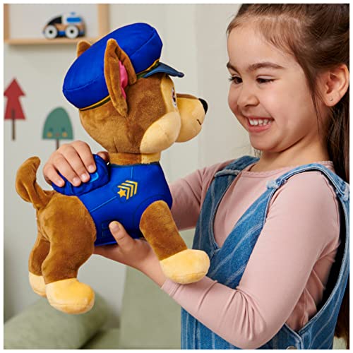 Paw Patrol, Talking Chase 12-Inch-Tall Interactive Plush Toys with Sounds, Phrases and Wagging Tail, Stuffed Animals, Kids Toys for Ages 3 and up