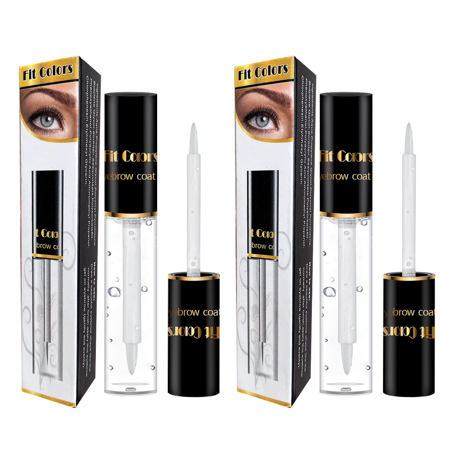 Brow Makeup Setting Gel, Long Lasting Waterproof Sweat-Proof Clear Eyebrow Makeup Raincoat for Feathered & Fluffy Brows, Up to 12 Hours, (Waterproof Gel)