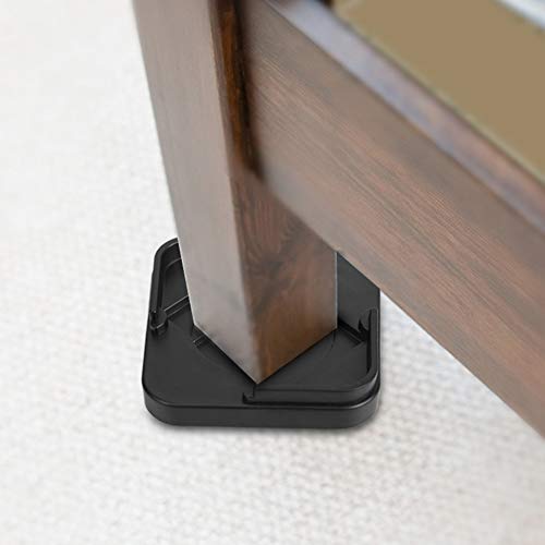 JEOZBM Bed Risers, 8PCS Nonslip Stackable Furniture Risers, Heavy Duty Furniture Risers Blocks for Sofa Table Couch Chair Bed (8.5-Black)