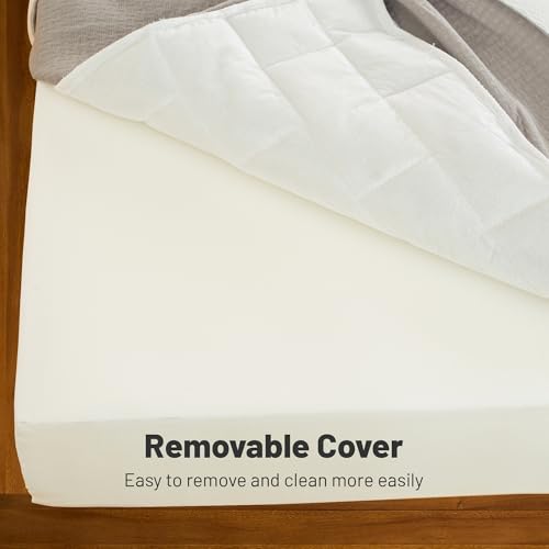 Greaton, 7-Inch Medium Firm High Density Foam Mattress, Comfortable Mattress for Cooler Sleep, Zippered and Washable Cover, Twin, White