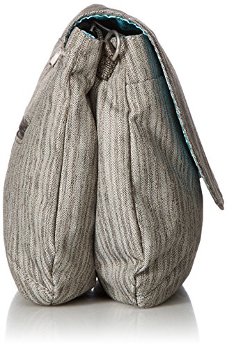 HAIKU Bliss Eco-Friendly RFID Blocking Travel Crossbody Saddle Bag, Gray Poplar