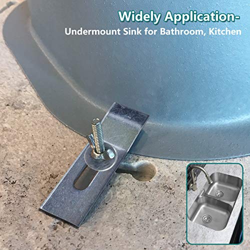 Daisypower Undermount Sink Clips,Sink Brackets,Kitchen and Bathroom Sink Supports Kits(10 Pack)