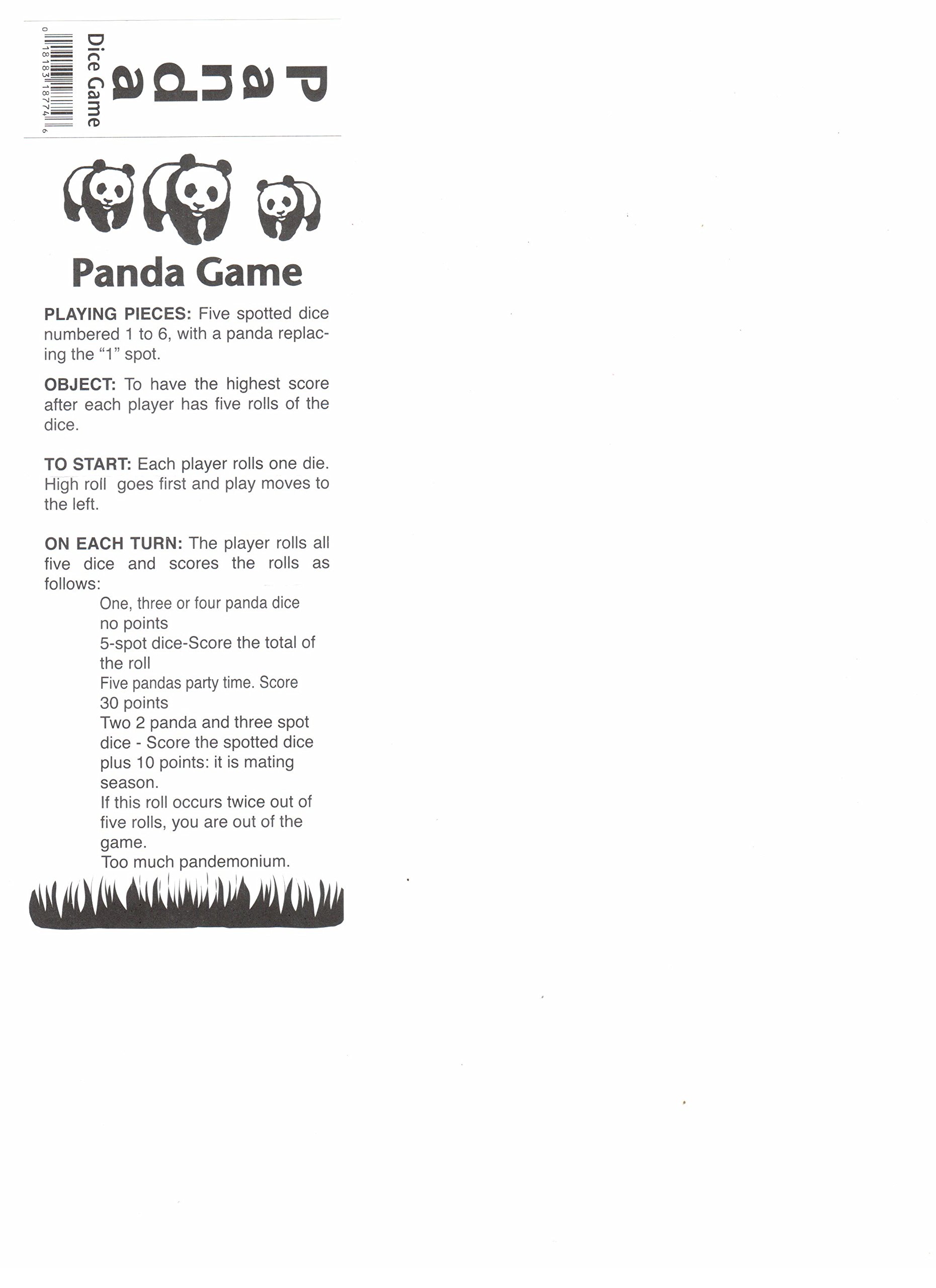 Koplow Games Panda Dice Game with 5 Dice Travel Tube and Gaming Instructions