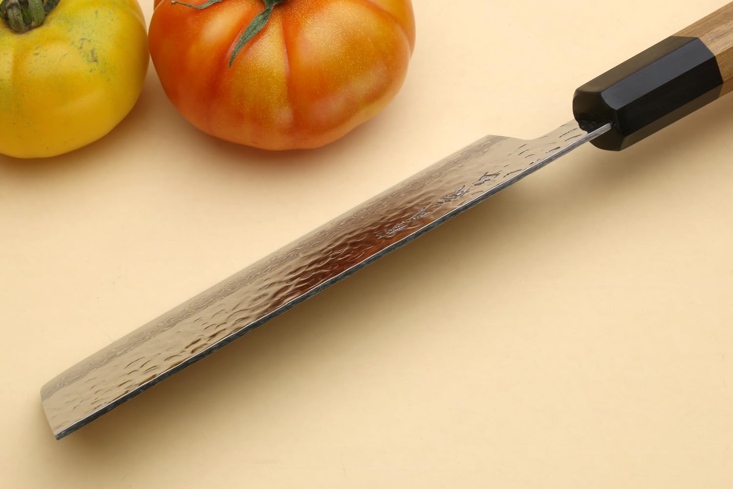 Yoshihiro VG10 46 Layers Hammered Damascus Nakiri Japanese Vegetable Knife 6.5'' (165mm) Ambrosia Handle