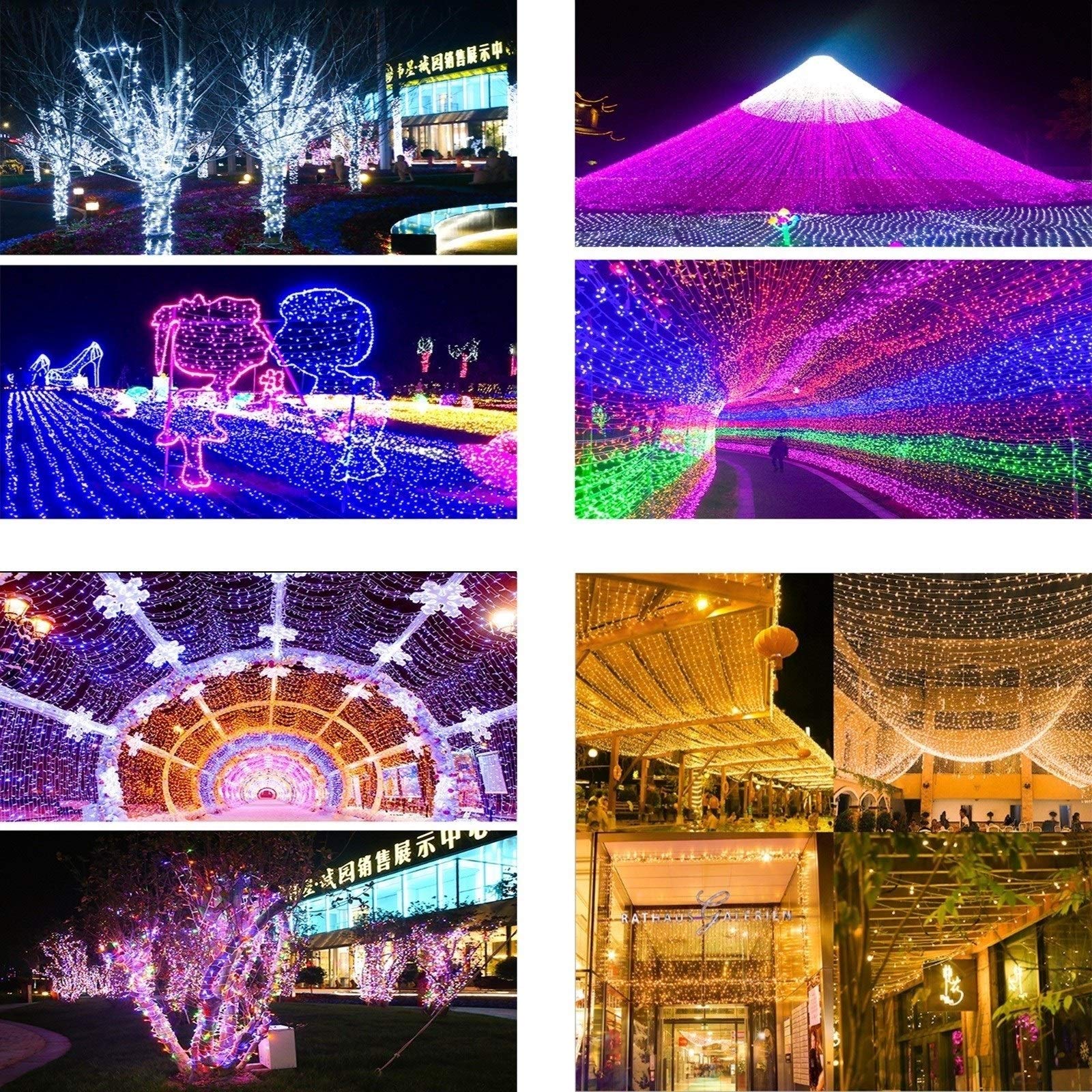 LIUPENGWEI Solar Lights Outdoor, (100 LED 8 Modes) Solar Garden Lights, 12m Copper Wire Solar String Lights, Waterproof For Halloween, Christmas, Tree, Garden, Home, Wedding, Party Fairy Lights garden