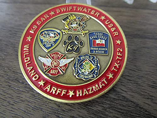 Dallas Fire Department Special Operations k9 Hazmat Swiftwater WildlandChallenge Coin