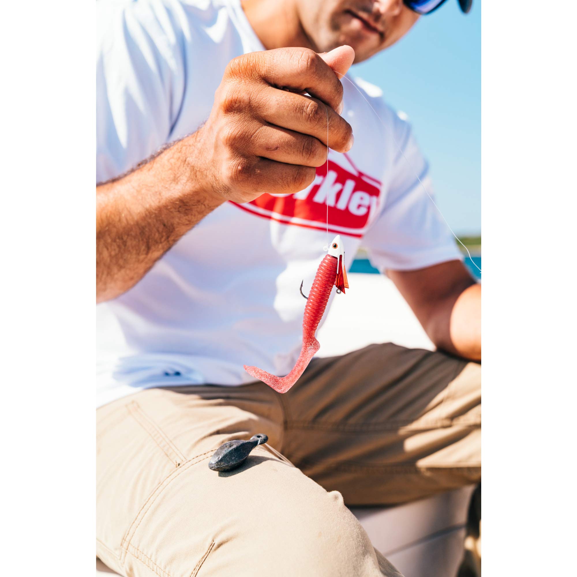 Berkley Gulp! Grub , White Glow, 6"