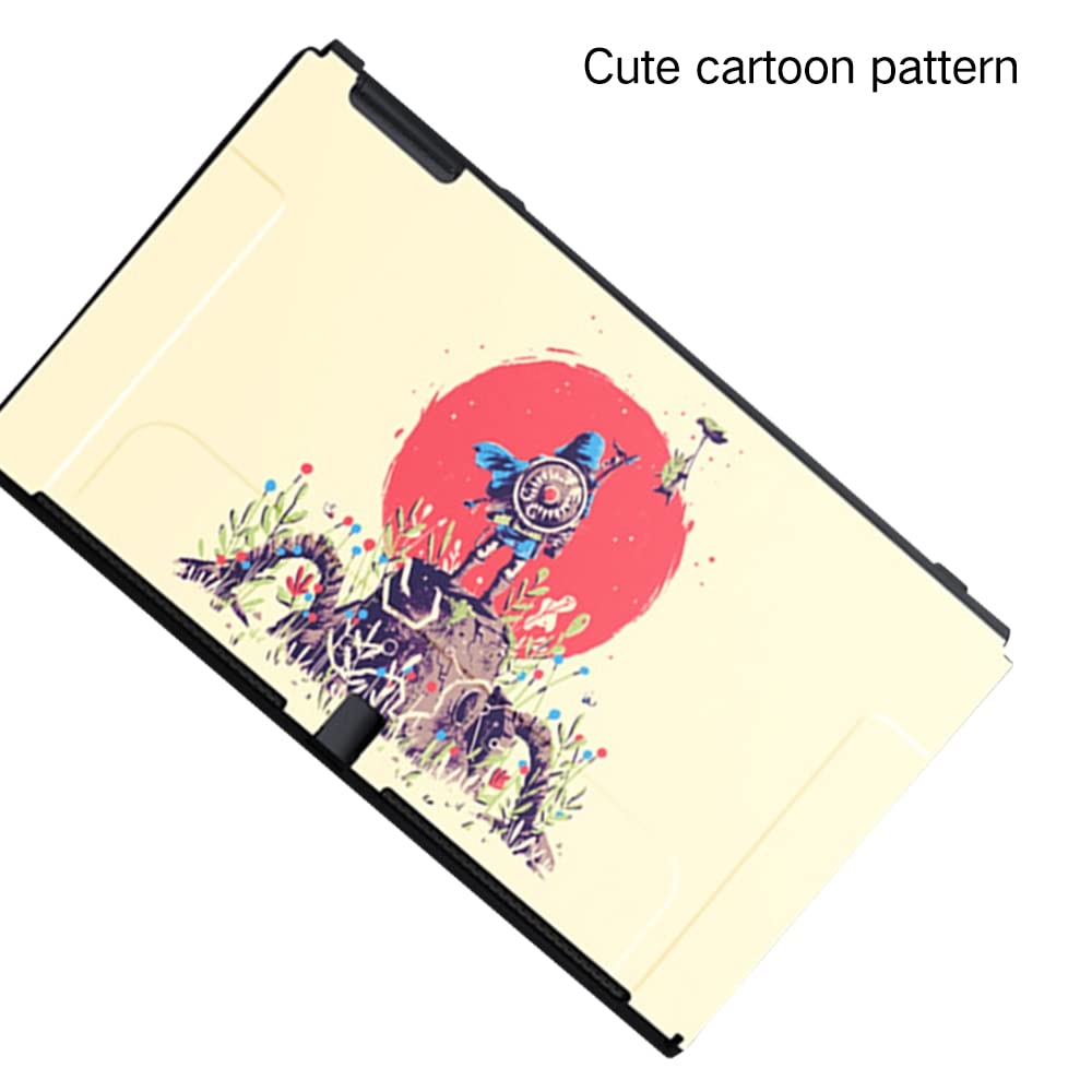 PERFECTSIGHT Cute Protective Case Compatible with Nintendo Switch OLED | Kawaii Zelda | Anti-Scratch Shockproof Slim Cover Case for NS Console and Joy-Con Controllers, Hard Shell Dockable Case