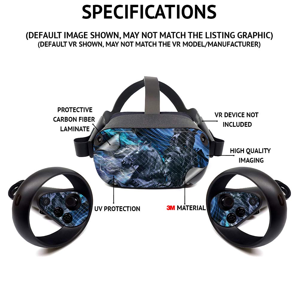 MightySkins Carbon Fiber Skin Compatible with Oculus Quest 2 - Thin Blue Line | Protective, Durable Textured Carbon Fiber Finish | Easy to Apply | Made in The USA (CF-OCQU2-Thin Blue Line)