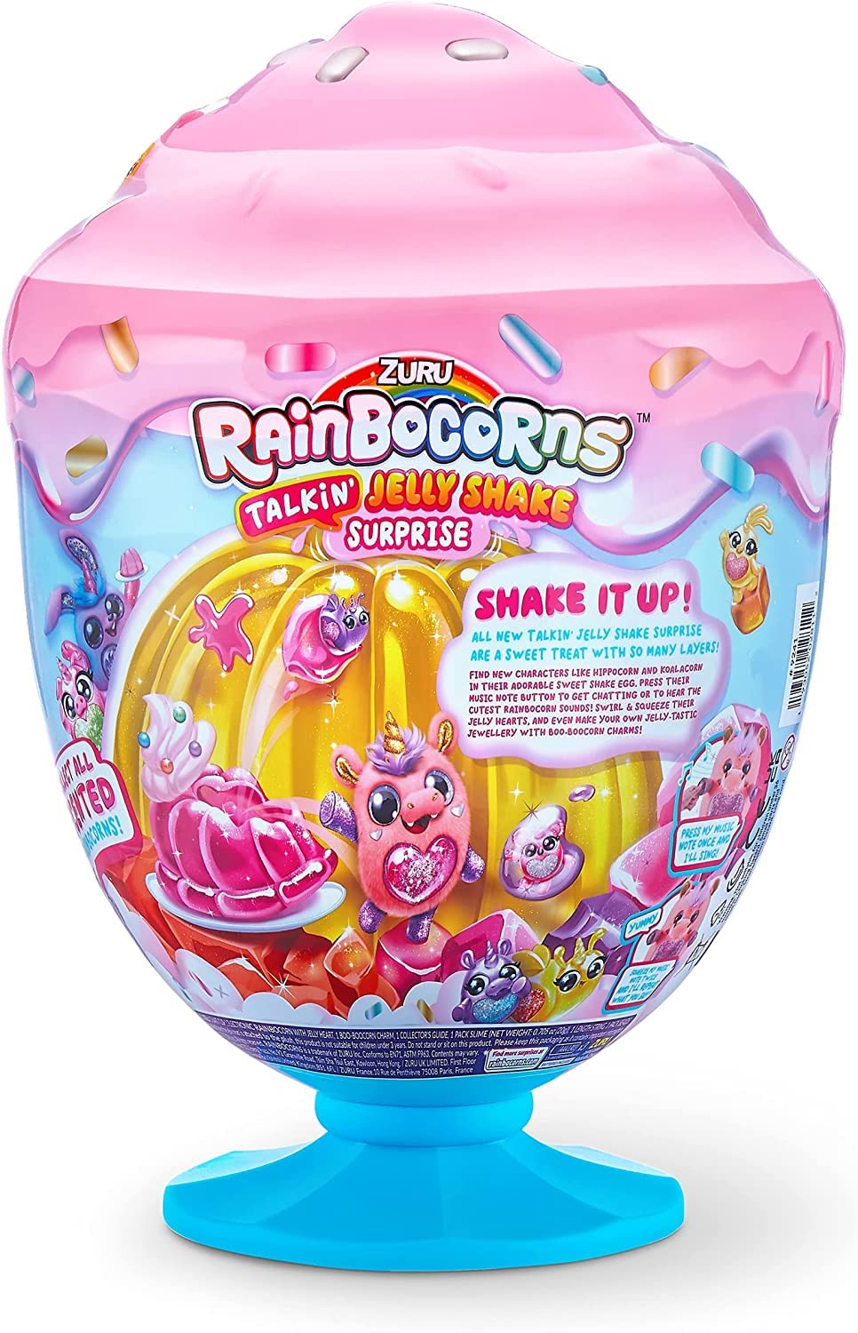 Rainbocorns Jelly Shake Surprise Series 2 Snail by ZURU Cuddle Plush Scented Stuffed Animal, Slime Mix, Talkback Feature and More, Ages 3+ (Snail)