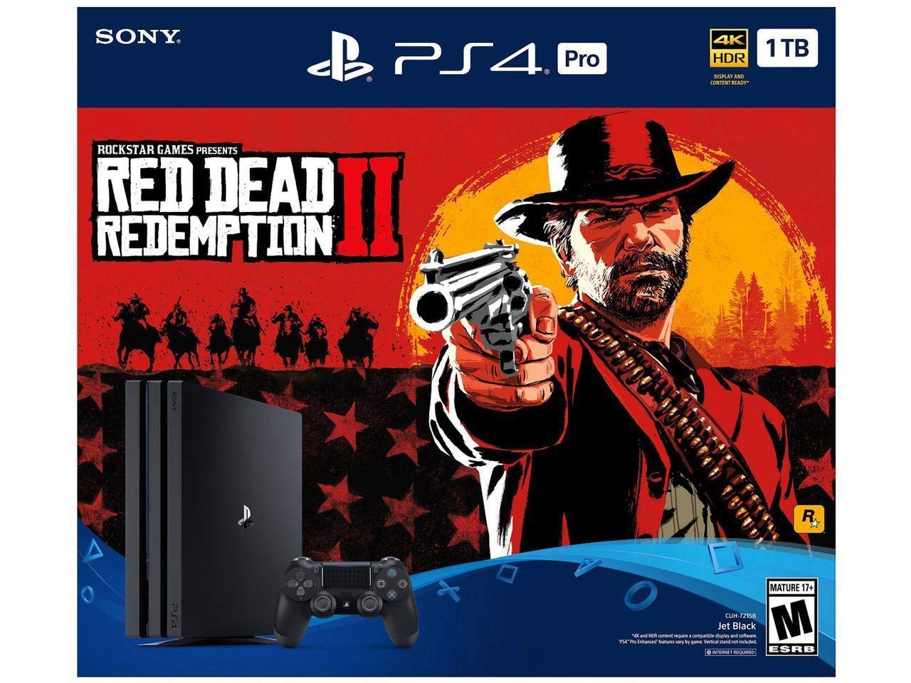 Playstation 4 PRO 1TB Bundle - Red Dead Redemption 2 (Renewed)