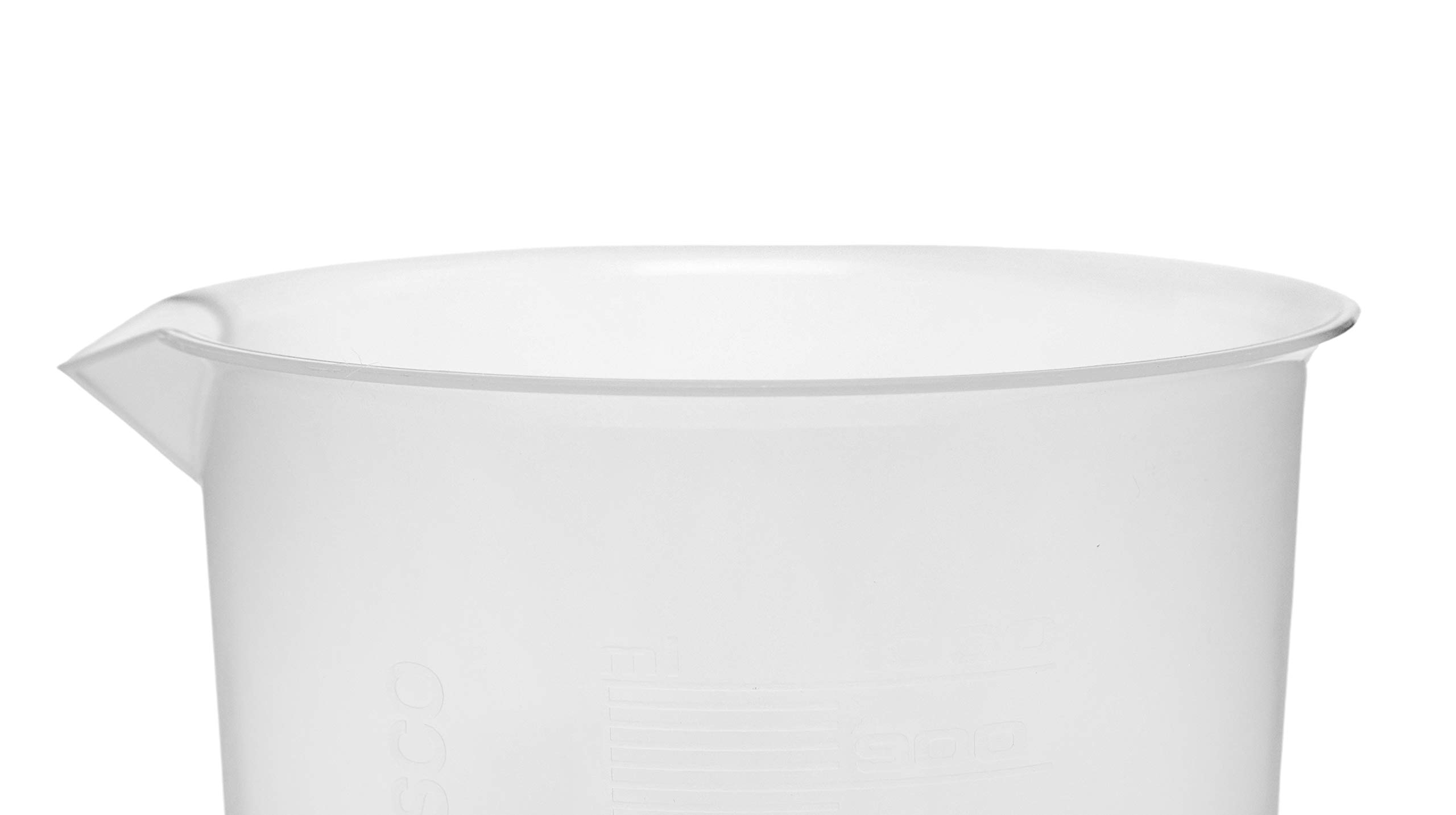 EISCO Plastic Beaker, 5000ml - Polypropylene Plastic - Raised Graduations, Tapered Spout - Euro Design