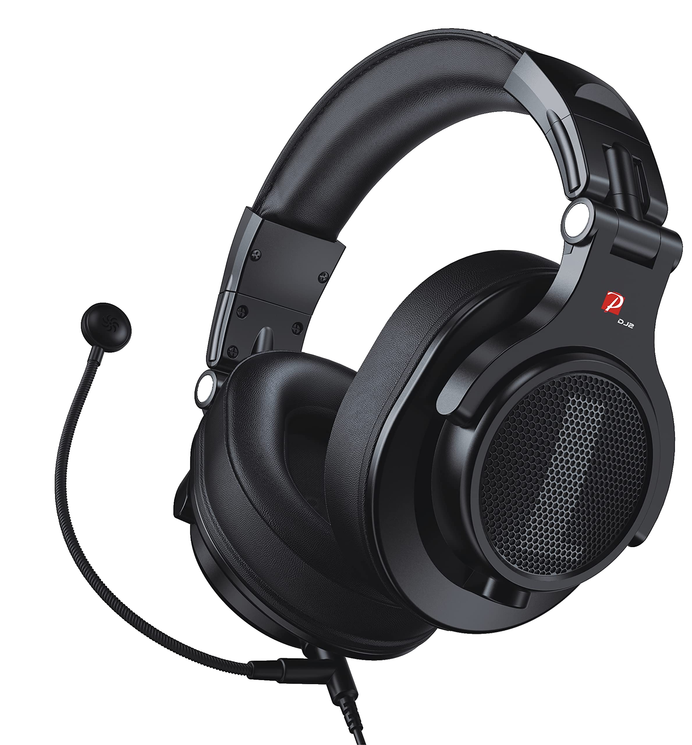 Prosonic DJ2KG Headsets with Boom Mic, Wired Over Ear Headphones for Business Meeting, Skype Zoom, PC Gaming,PS4, Xbox One, Discord, Podcast, Headset with SharePort & Volume Control (Black)