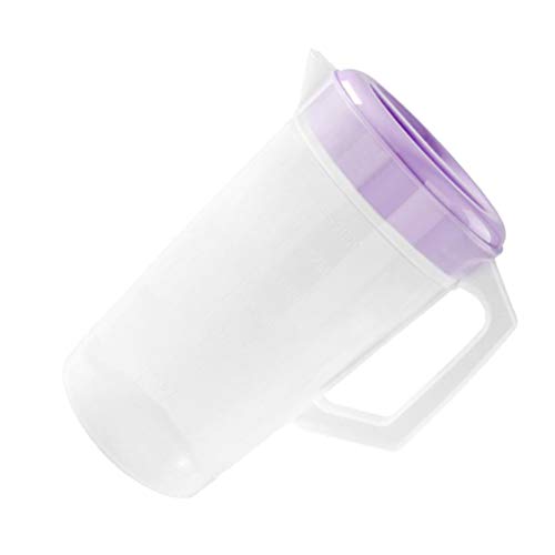 DOITOOL 2300ML Gallon Water Jug with Lid- Plastic Pitcher Water Filter Pitcher- Heavy- duty Iced Tea Pitcher Water Jug for Drinking Water Lemonade Juice Beverage Ice Tea ( Violet )