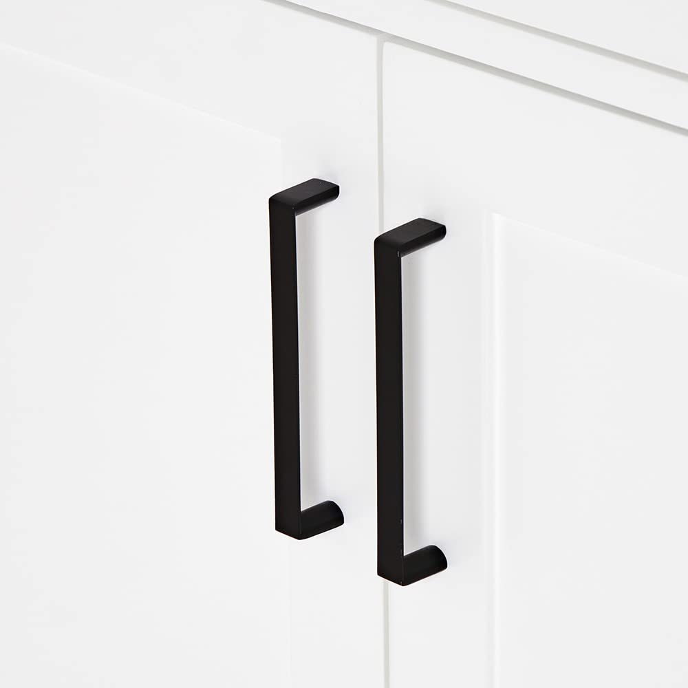 DKB Isabella Double Vanity 73" White with 1.5" Edge Italian Carrara Marble Countertop & Splash, Rectangular Sinks, 4 Soft Closing Doors, 6 Full Extension Dovetail Drawers, Toe Kick, Matte Black