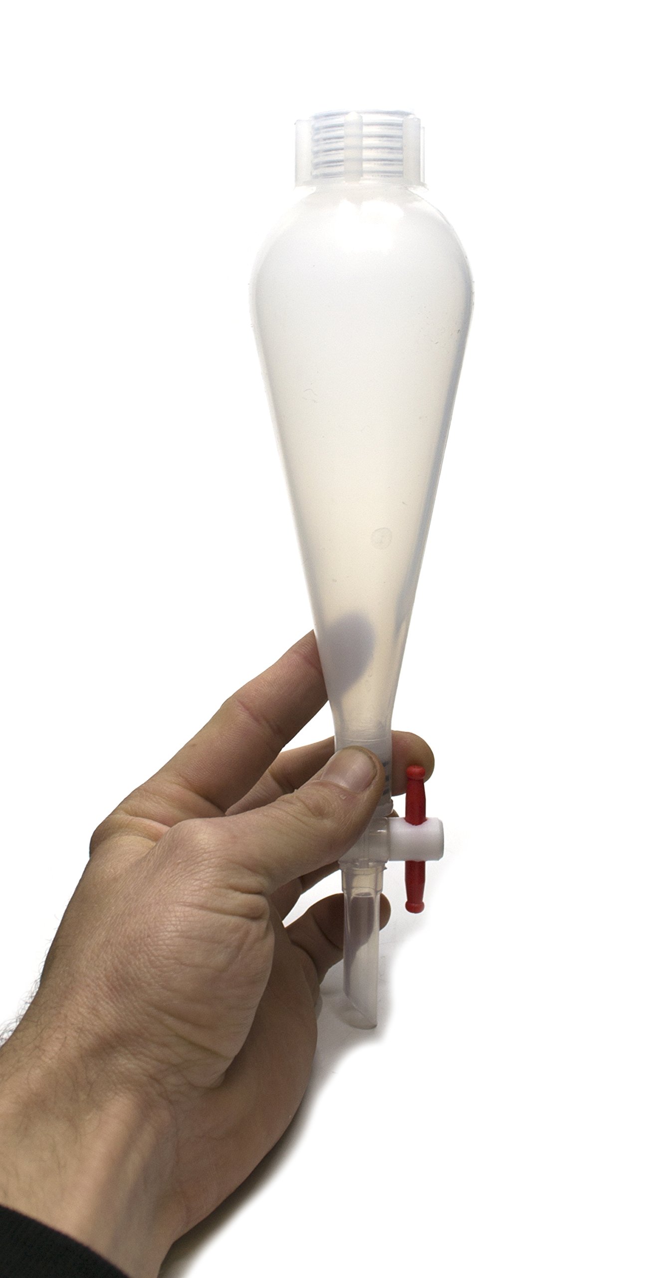 EISCO Separating Funnel, 100ml - Polypropylene Stopcock, PTFE Plug - Leak-Proof Screw Cap