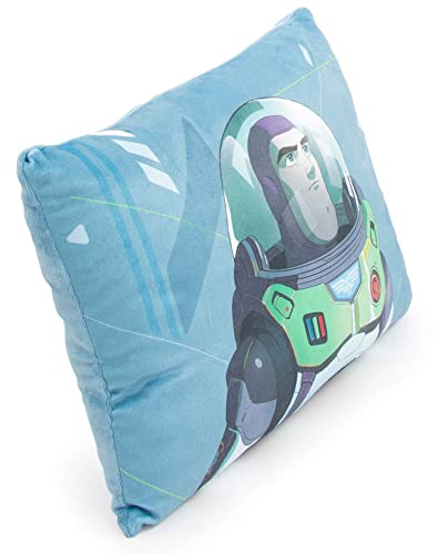 Jay Franco Disney Pixar Lightyear Decorative Pillow - Super Soft Throw Plush Pillow Features Buzz - Measures 10 x 14 Inches (Official Disney Pixar Product)