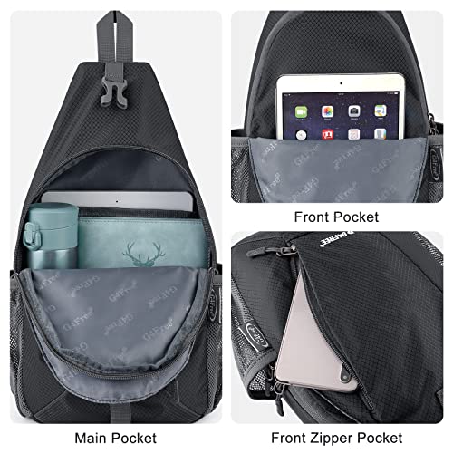 G4Free 10L Hiking Backpack Lightweight Packable Hiking Daypack+RFID Sling Bag Crossbody Sling Backpack Small for Men Women Hiking Outdoor
