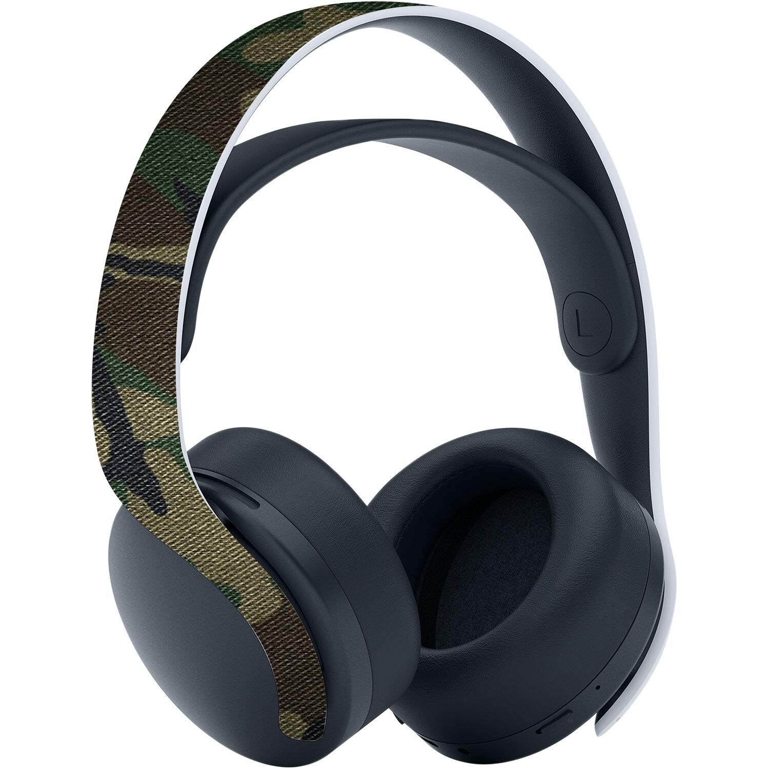 PlayVital Army Green Camouflage Full Set Skin Decal for ps5 Console Disc Edition, Sticker Vinyl Decal Cover for ps5 Controller & Charging Station & Headset & Media Remote