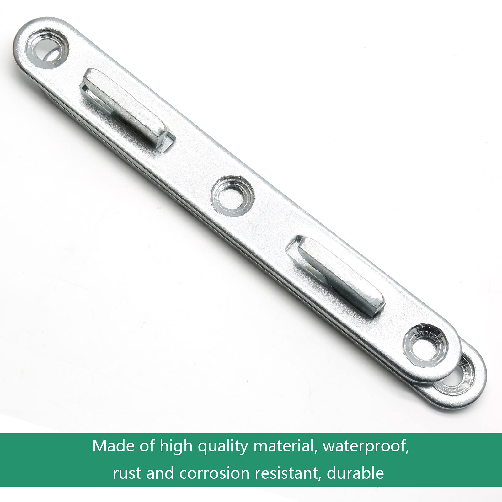 BokWin 4 PCS Wood Bed Rail Connecting Fittings,5 Inch Thicken Bed Rail Fasteners Zinc Round Bed Hook